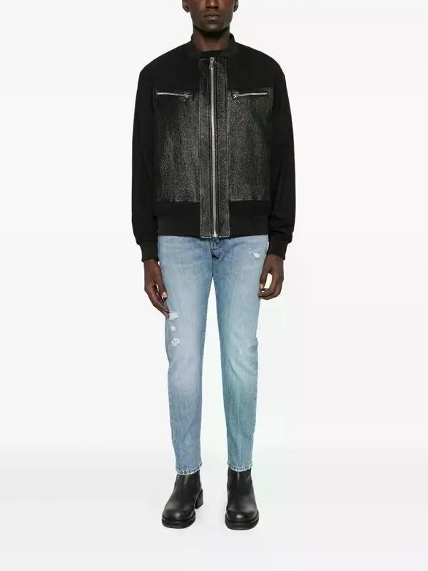 YES LONDON Distressed Straight Leg Jeans