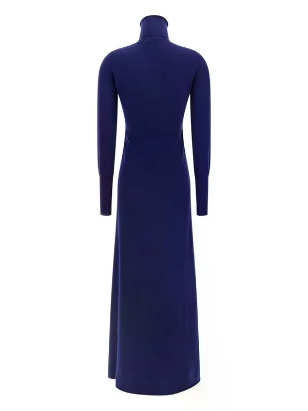TOM FORD Ribbed-knit Maxi Dress - Blue