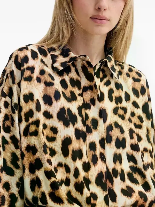 Munthe Leopard-print Ruffled Blouse