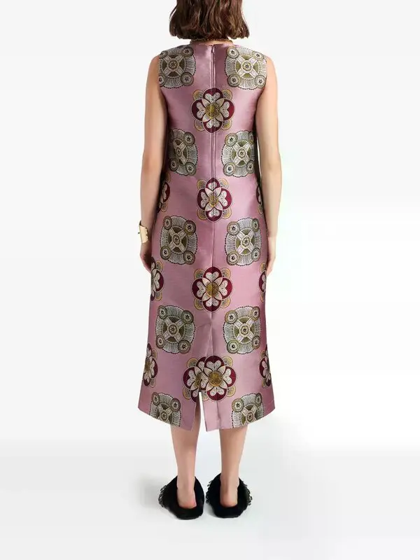 La DoubleJ Floral-print Sleeveless Midi Dress - Pink