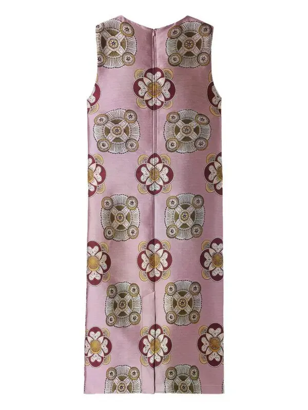 La DoubleJ Floral-print Sleeveless Midi Dress - Pink