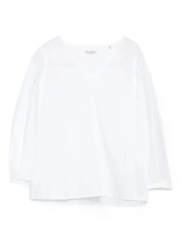 Marc O'polo Blouse V-neck Organic Cotton