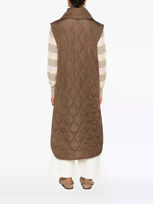 Marc O'polo Quilted Sleeveless Coat - Brown