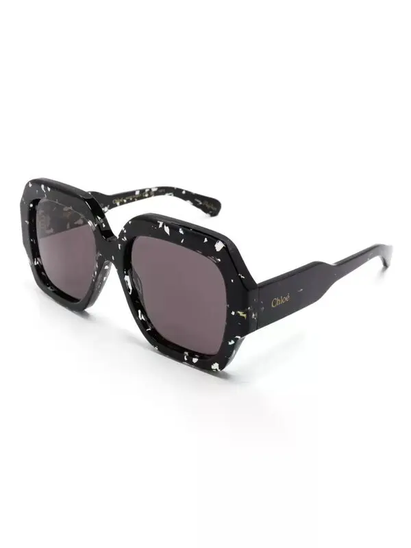 Chloé Logo-print Oversized Sunglasses