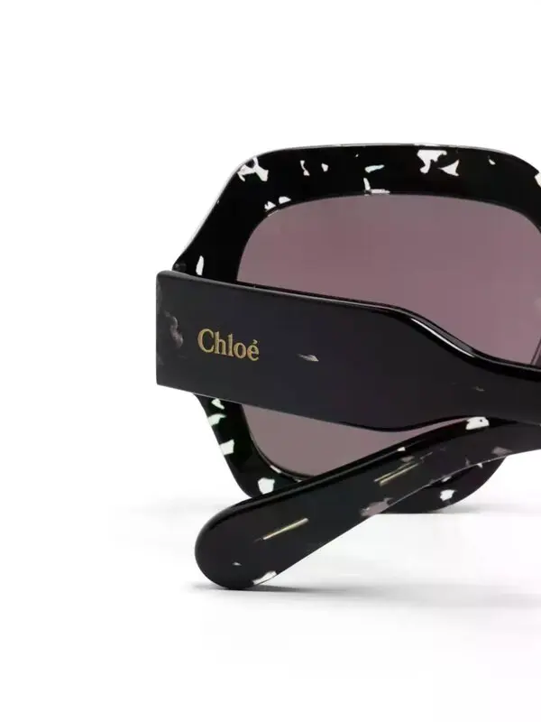 Chloé Logo-print Oversized Sunglasses