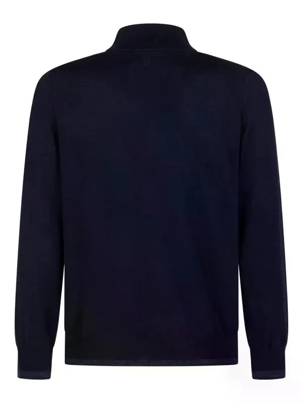 Canali High-neck Sweater - Blue