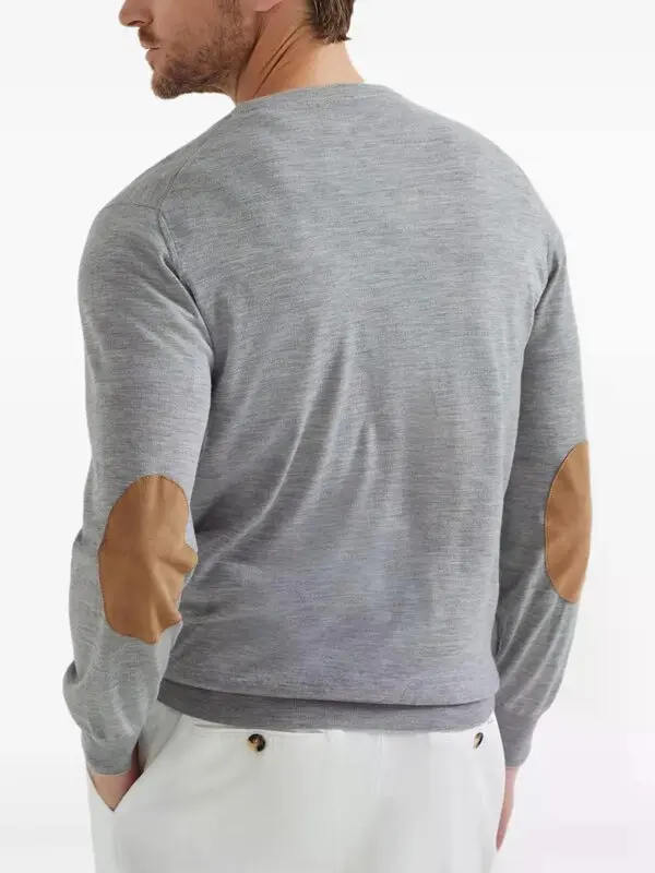Brunello Cucinelli Elbow-patch Jumper - Grey