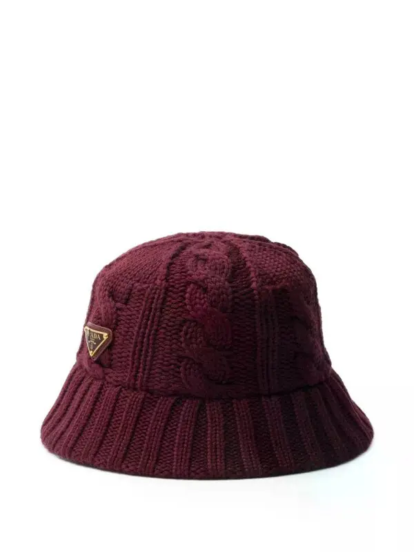 Prada Wool Bucket Hat - Red