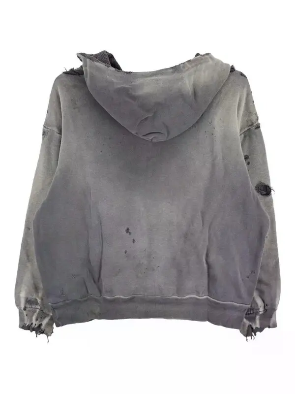 SAINT MXXXXXX Distressed-detail Hoodie