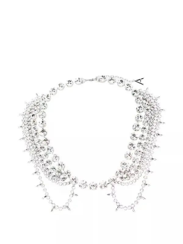 AREA Crystal-embellished Choker Necklace - Silver