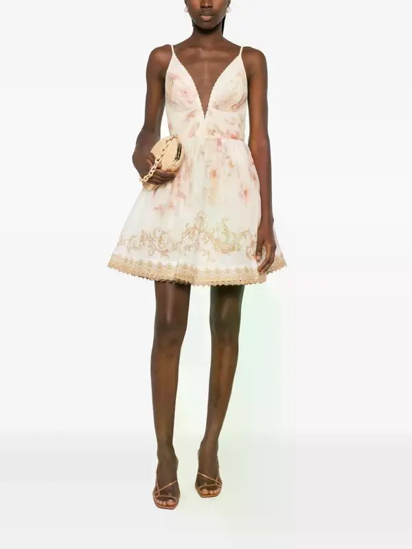 Zimmermann Hypnotic Trimmed Mini Dress