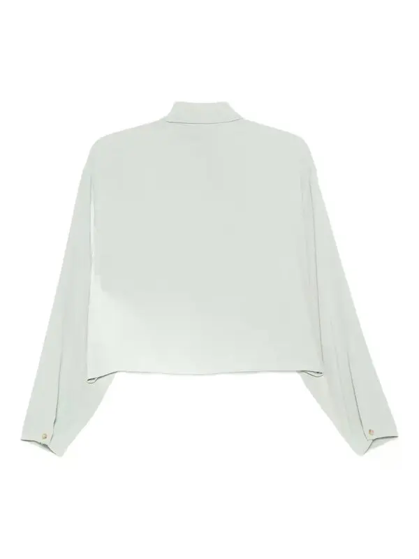 ALYSI Button-front Silk Blouse