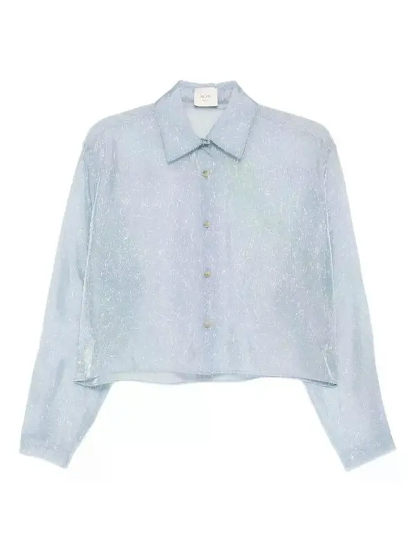ALYSI Speckled Cropped Shirt