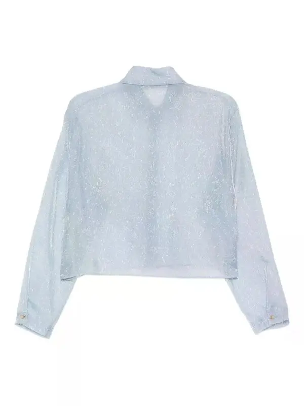 ALYSI Speckled Cropped Shirt