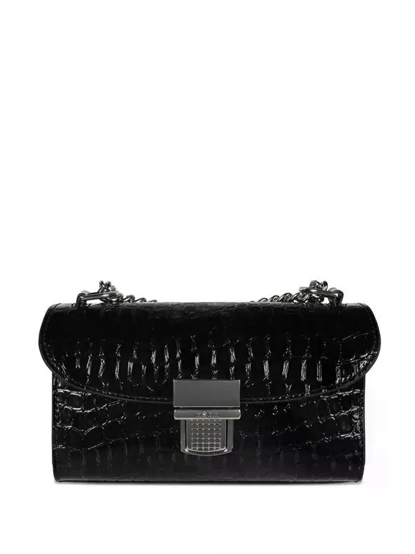 MSGM Crocodile-effect Chain Cross Body Bag