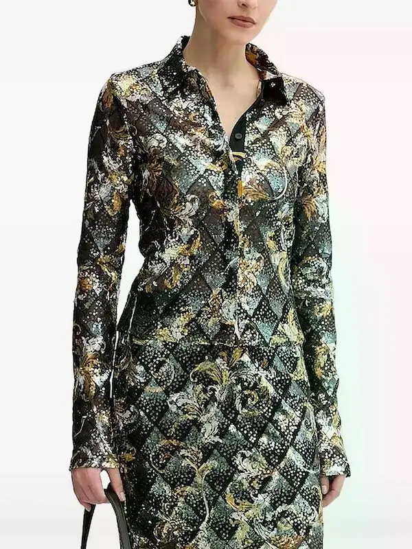 Versace Sequin-embellished Blouse