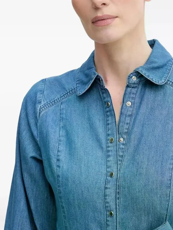 Ba&sh Belted Denim Shirt Dress
