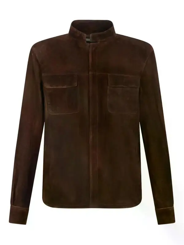 Boglioli Suede Pocketed Shirt Jacket