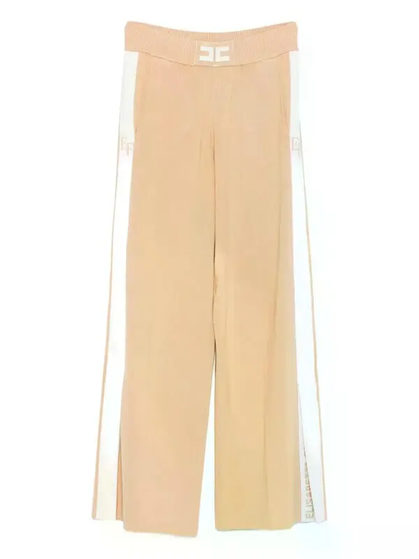 Elisabetta Franchi Logo Trousers - Neutrals