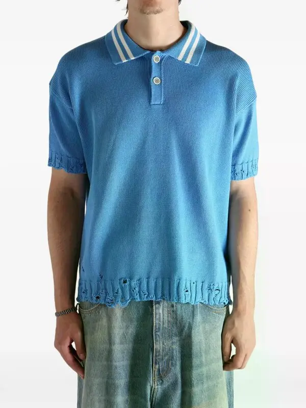 Marni Frayed-hem Polo Shirt