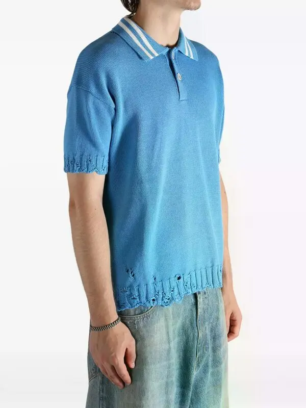 Marni Frayed-hem Polo Shirt