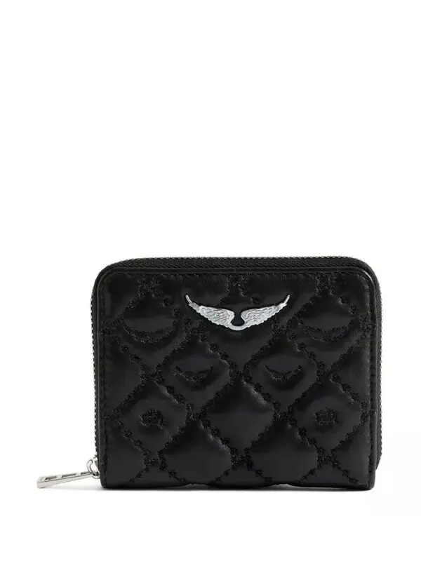 Zadig&Voltaire Quilted Zip-around Wallet - Black