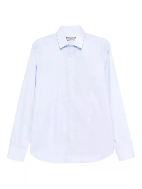 Canali Long-sleeve Cotton Shirt - Blue