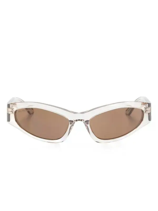 Balenciaga Wraparound-frame Sunglasses - Brown