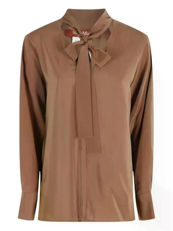 Max Mara Silk Bow-collar Blouse