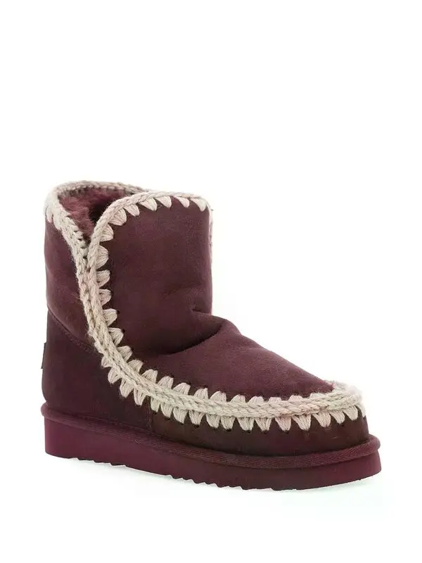 Mou Crochet-trimmed Suede Boots