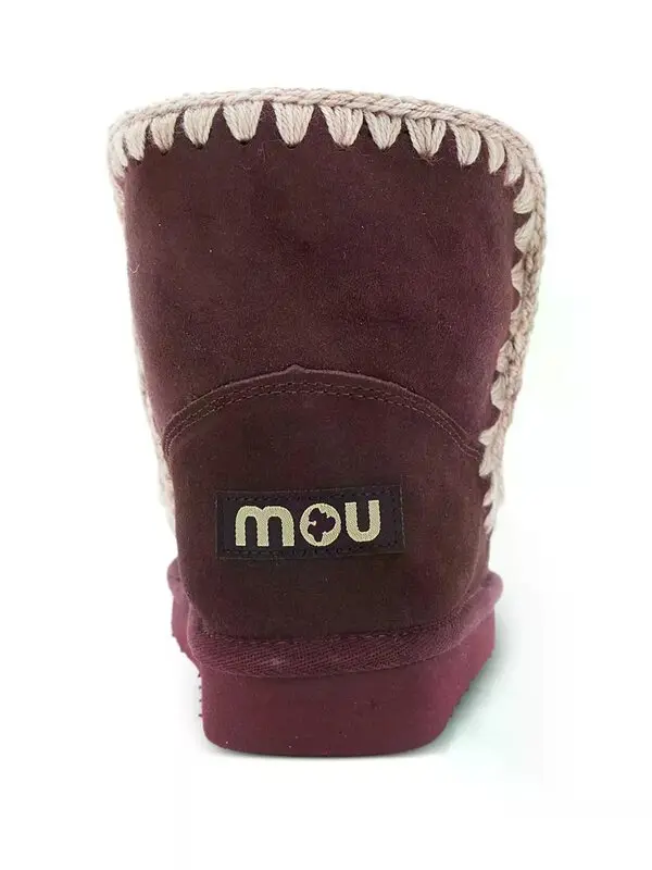 Mou Crochet-trimmed Suede Boots