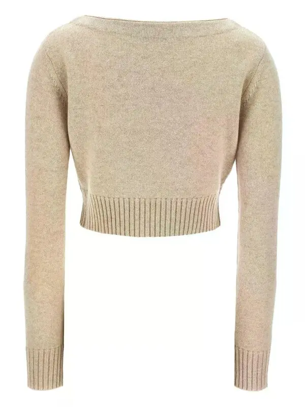 Max Mara Boat-neck Cuffed-sleeve Sweater