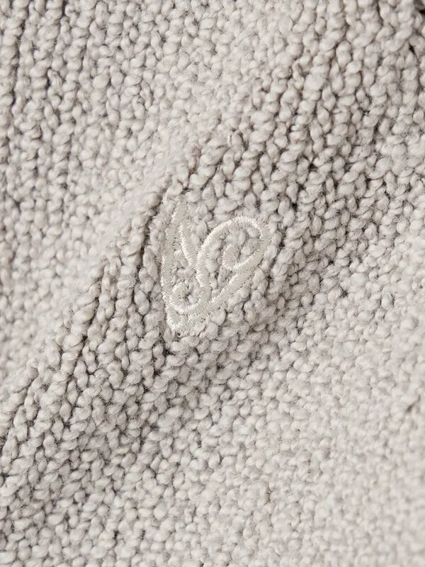 Acne Studios Embroidered Organic Cotton-blend Cardigan - Gray
