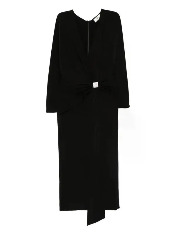 NISSA Crystal-embellished Midi Dress