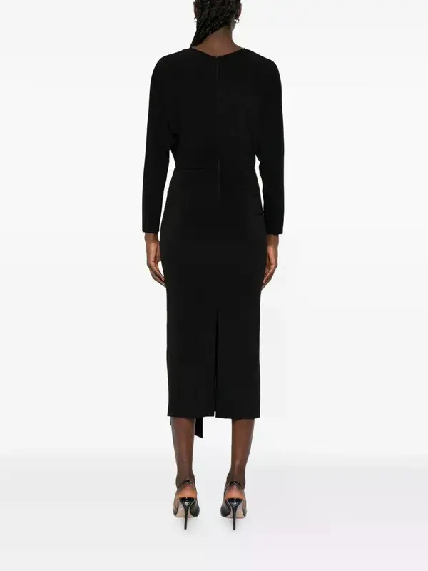 NISSA Crystal-embellished Midi Dress