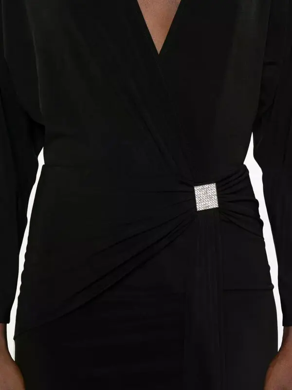 NISSA Crystal-embellished Midi Dress