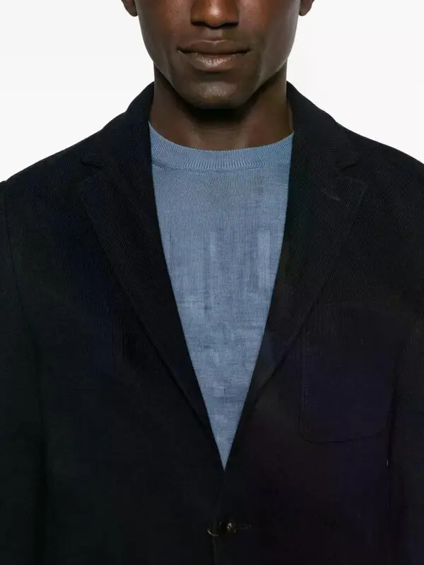 Canali Patch-pocket Knitted Blazer