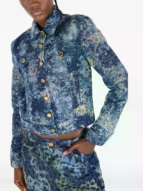 Roberto Cavalli Faded Denim Jacket