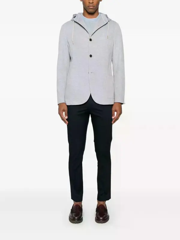 Eleventy Hooded Blazer - Grey