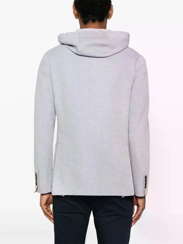 Eleventy Hooded Blazer - Grey