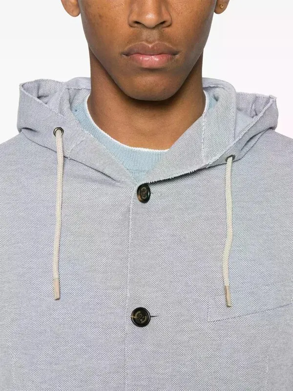 Eleventy Hooded Blazer - Grey