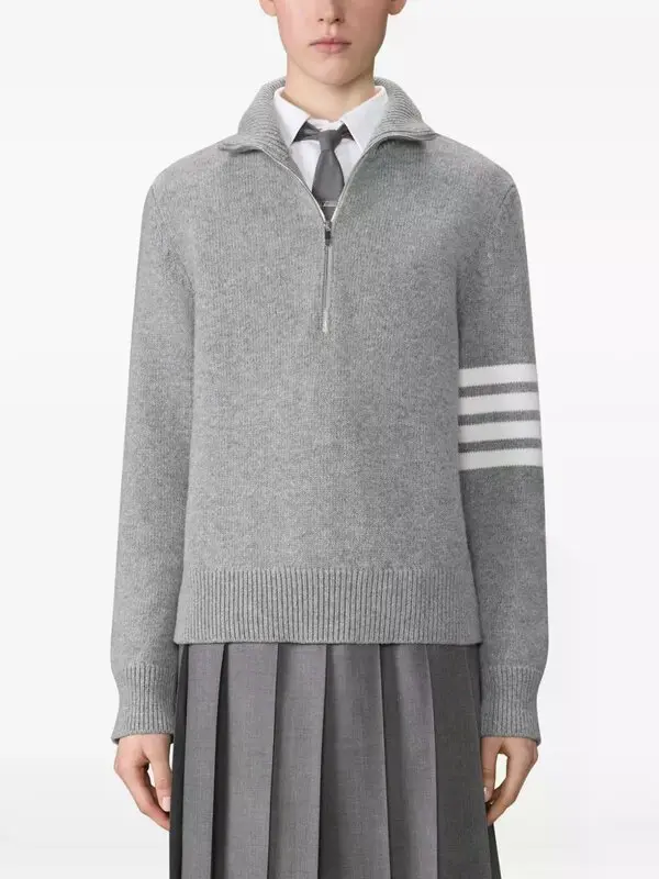 Thom Browne 4-bar Jersey-stitch Merino-wool Sweater