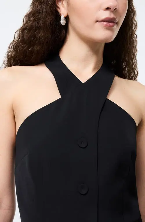 French Connection Crisscross Halter Top