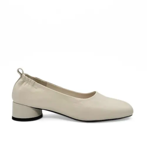 AMIE RAFA Planner Mini Block Heel - Bone