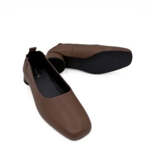 AMIE RAFA Planner Mini Block Heel - Brown