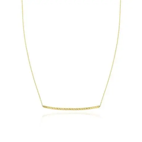 THE LOVERY Sparkle Cut Bar Necklace - Gold