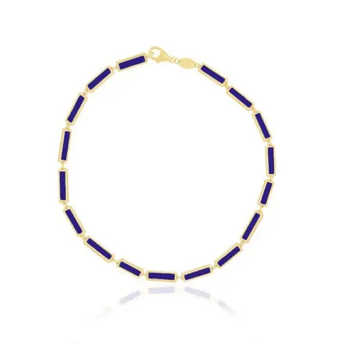 THE LOVERY FINE JEWELRY Lapis Bar Bracelet - Blue
