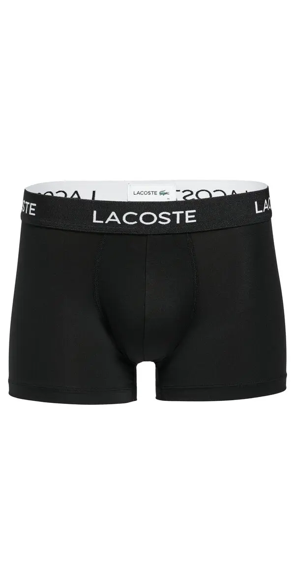 Lacoste Microfiber Trunks 3 Pack - Black