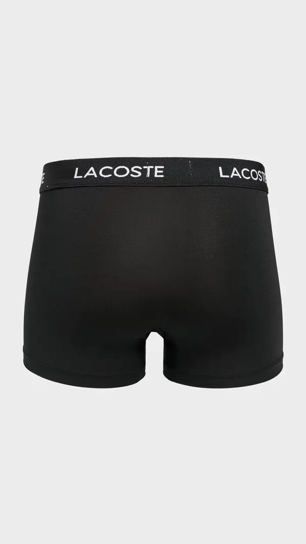 Lacoste Microfiber Trunks 3 Pack - Black