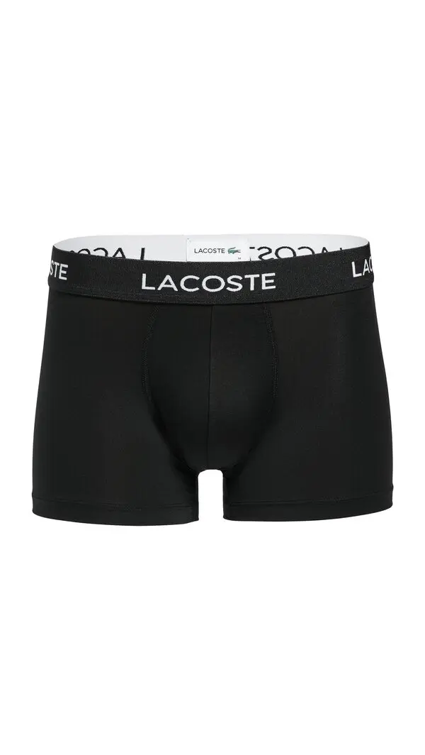 Lacoste Microfiber Trunks 3 Pack - Black